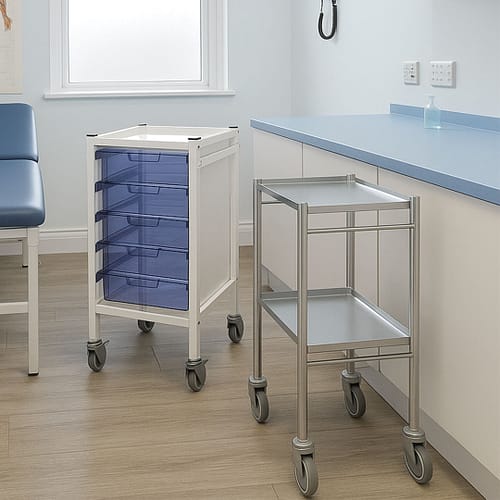 Shuttleworth X-Large Stainless Steel Dressing Trolley - Removable Edged ...